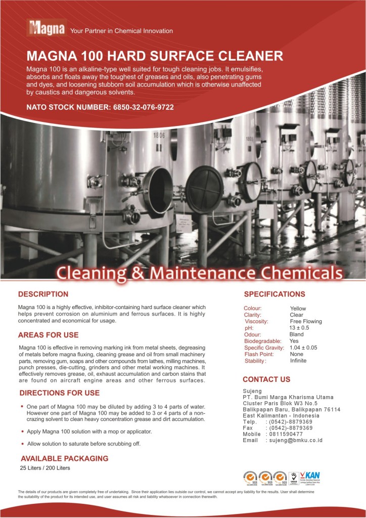 Magna 100 Hard Surface Cleaner